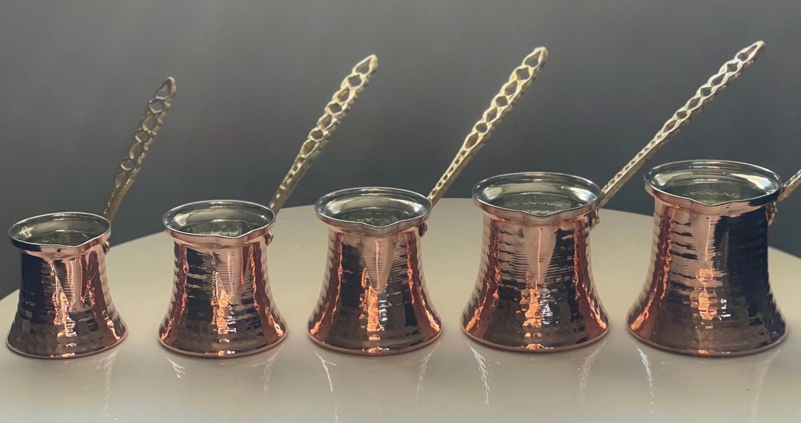 Solid Copper Copper Turkish Greek Arabic Coffee Pot, Stovetop Copper ...