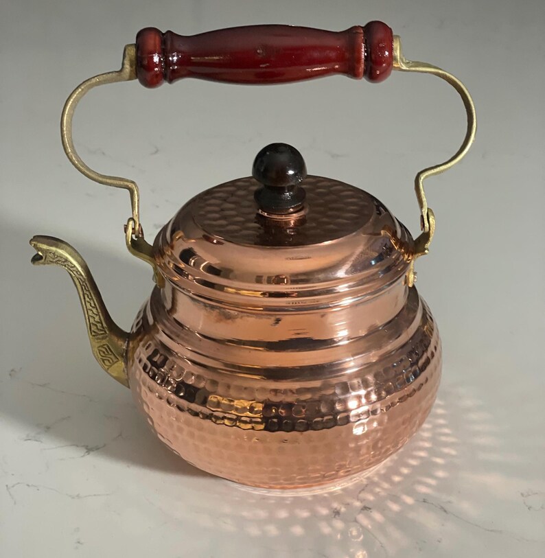 Solid Copper Kettle Teapot, Italian Style Copper Tea Pot, Thick ...