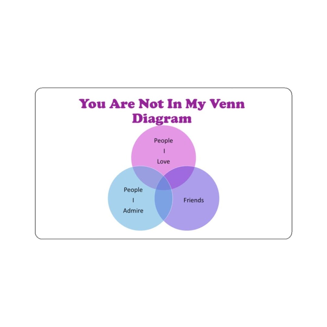 You Are Not in My Venn Diagram Blue | Purple Die-cut Stickers - Etsy