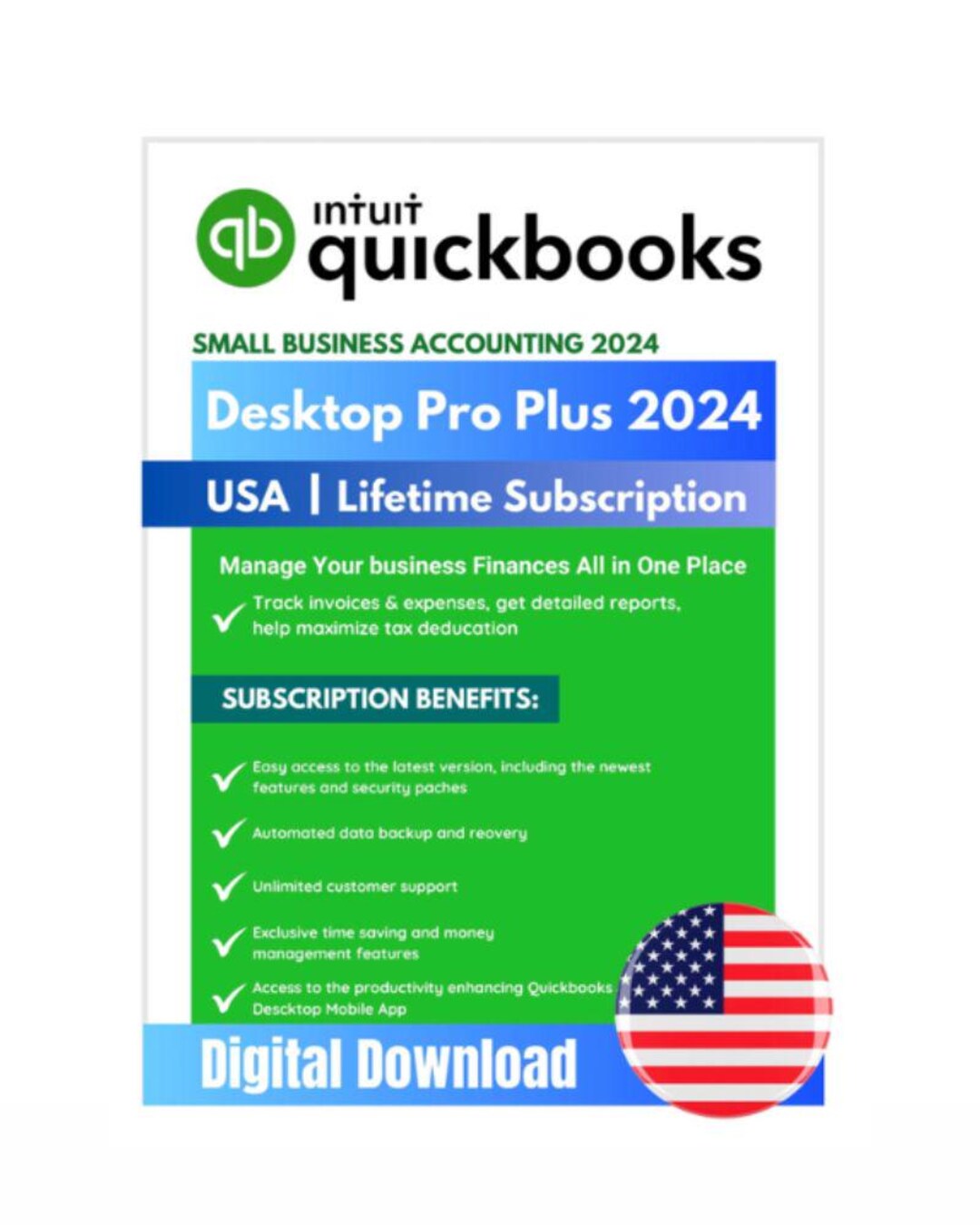Quickbooks Desktop Pro Plus 2024 Official License Key for Windows ...
