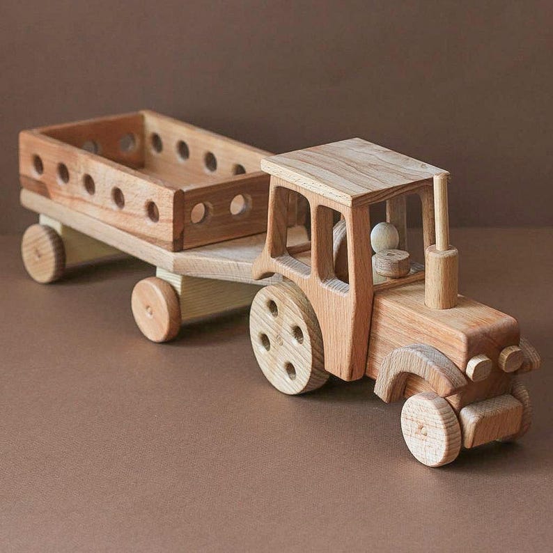Tractor With a Trailer - Etsy