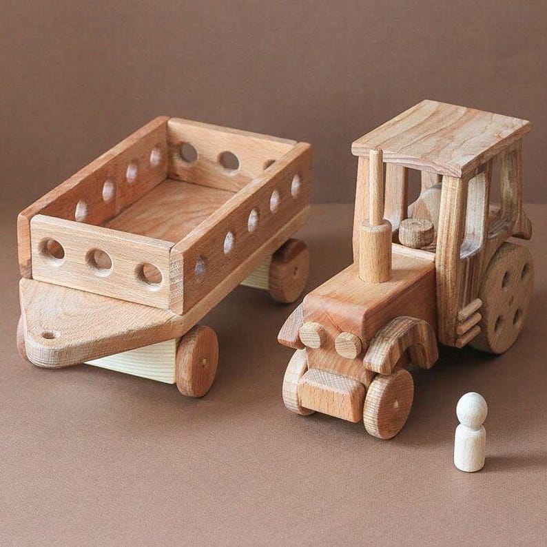 Tractor With a Trailer - Etsy