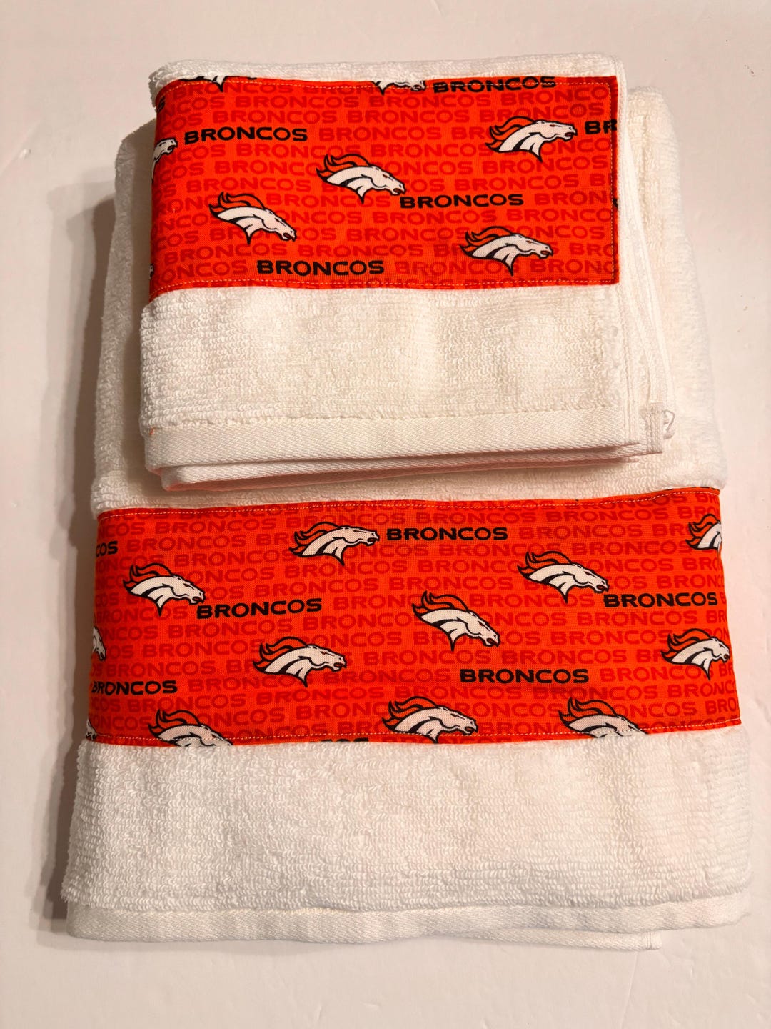 Denver Broncos Team Football Bath Towel Set - Etsy