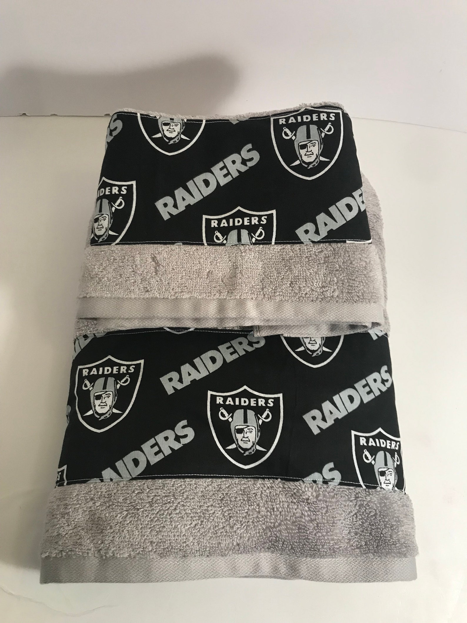 Las Vegas Raiders Team Football Bath Towel Set | Etsy