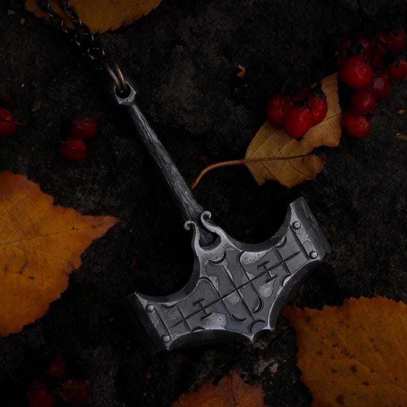 Handmade Steel Hammer Necklace, Hand-forged Ornament and Texture ...