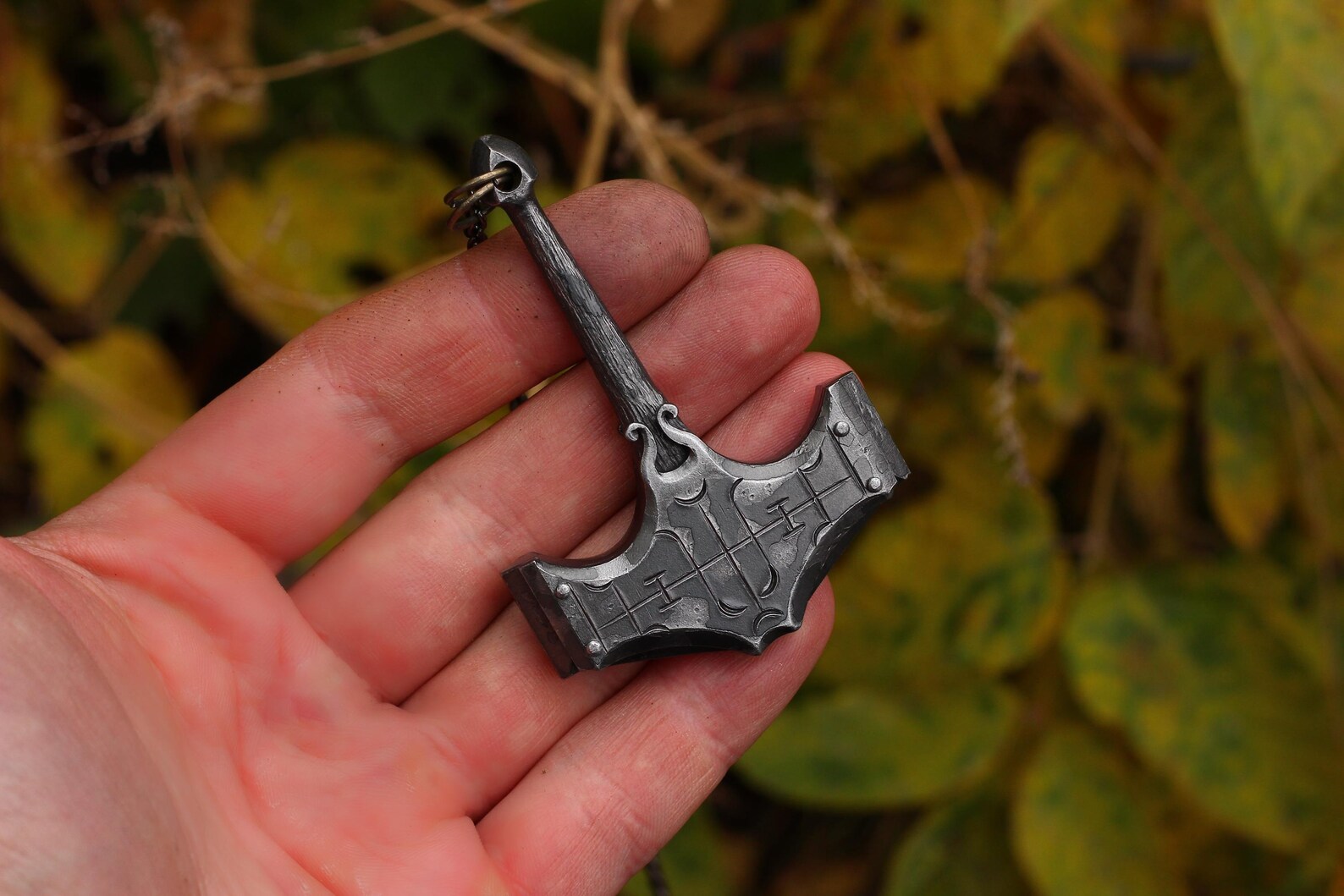 Handmade Steel Hammer Necklace, Hand-forged Ornament and Texture ...