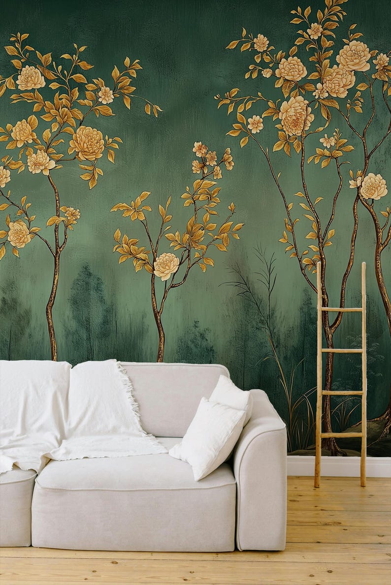 Asian Style Wallpaper | Chinoiserie Wall Mural | Elegant Wallpaper ...