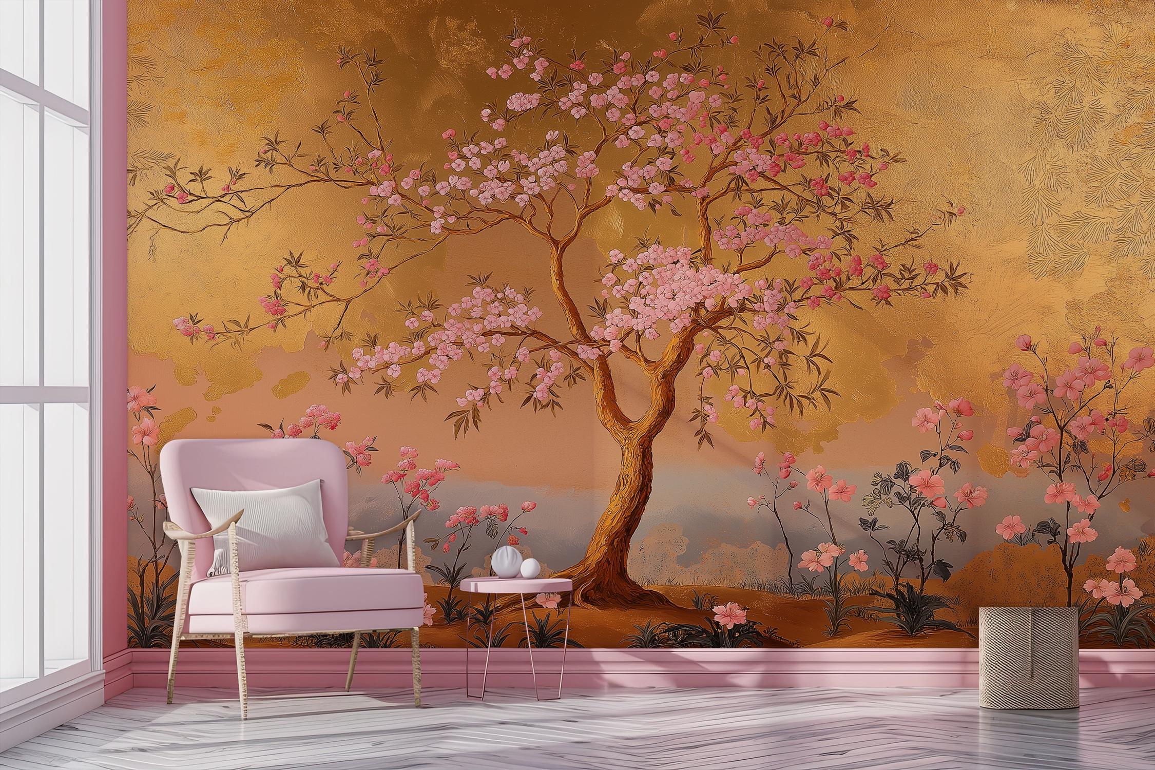 Cherry Blossom Wall Mural | Japanese Wallpaper | Elegant Wallpaper ...