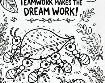 Coloring Book Pages of Motivational Animals for Children Digital Files ...