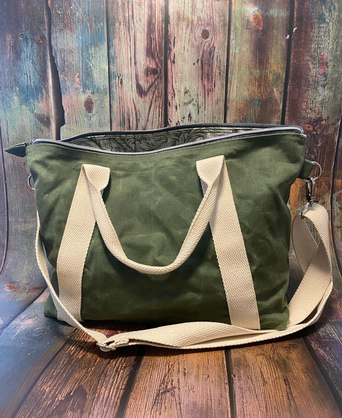 Oxbow Tote Waxed Canvas - Etsy