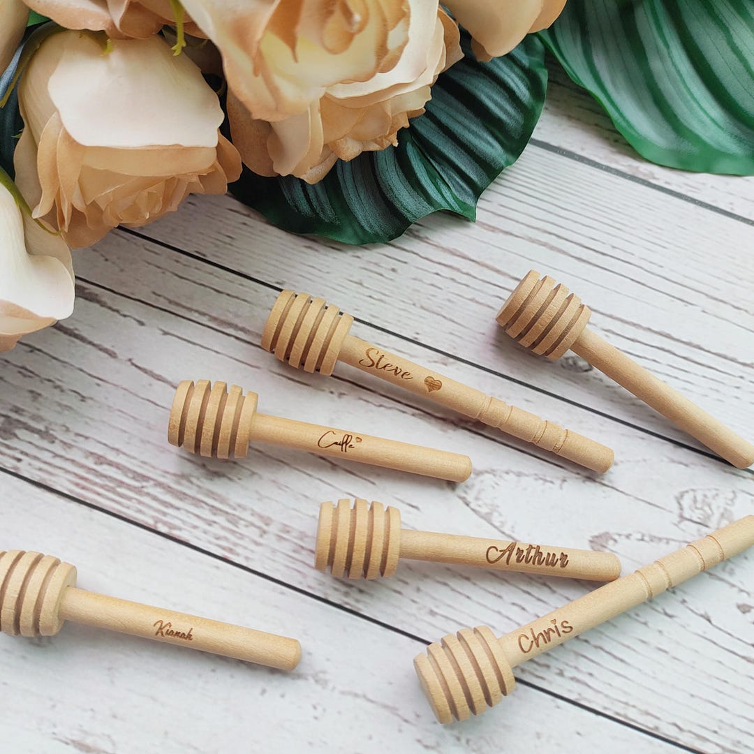 Personalized Wooden Honey Stick, Honey Dippers, Honey Stir Stick ...