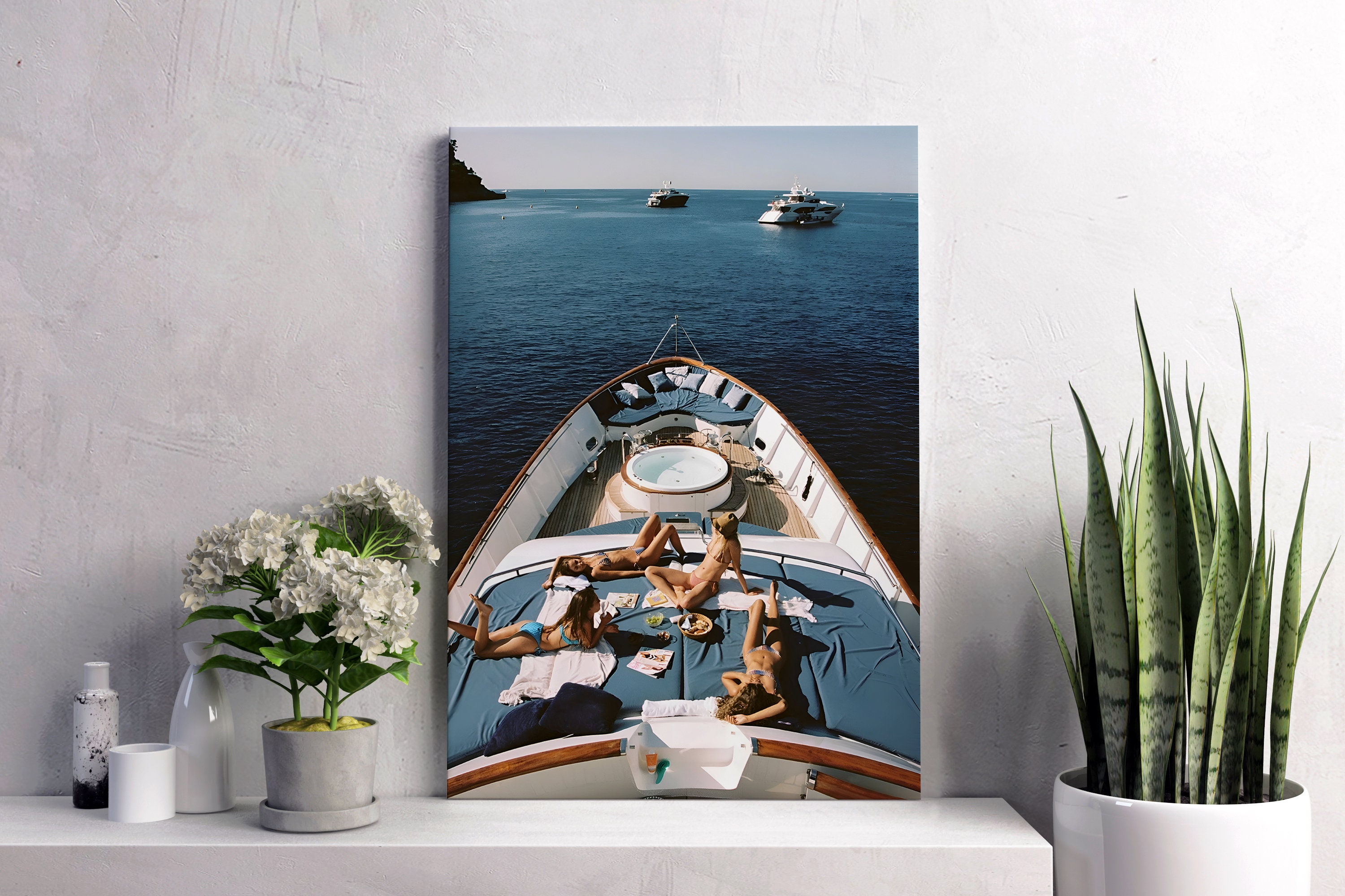 Luxury Yacht Poster, Old Money Aesthetic, Luxurious Boat Print, Sailing ...