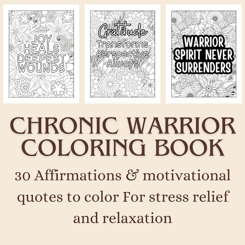 Chronic Warrior Printable Coloring Pages | Inspirational & Motivational ...