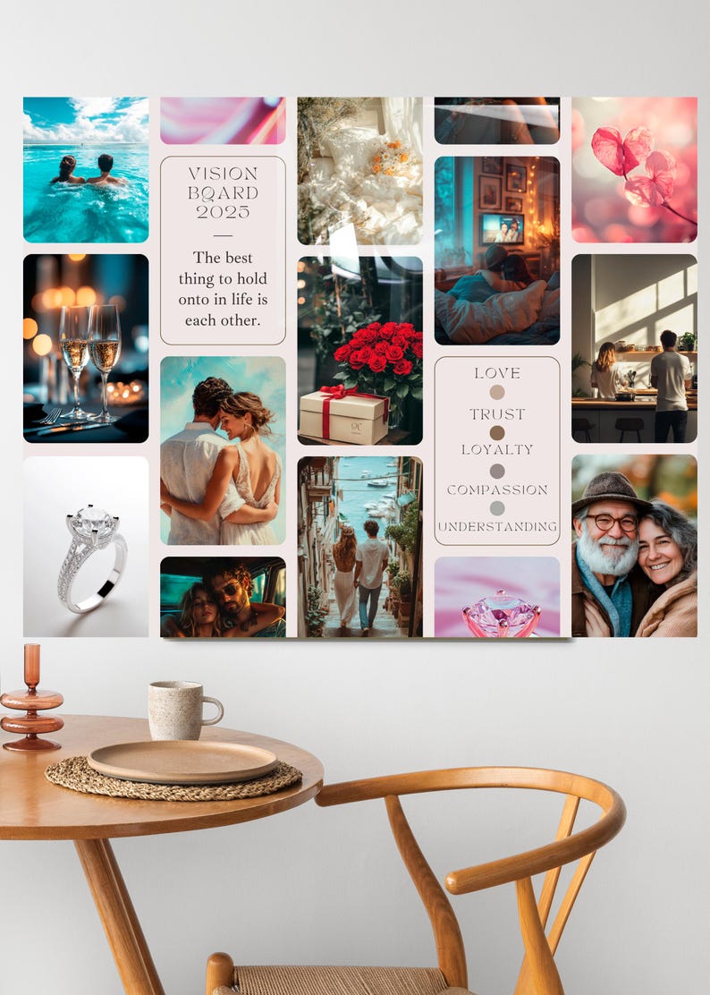 3 Printable Inspiring Vision Boards About LOVE, SUCCESS and GLOWUP - Etsy