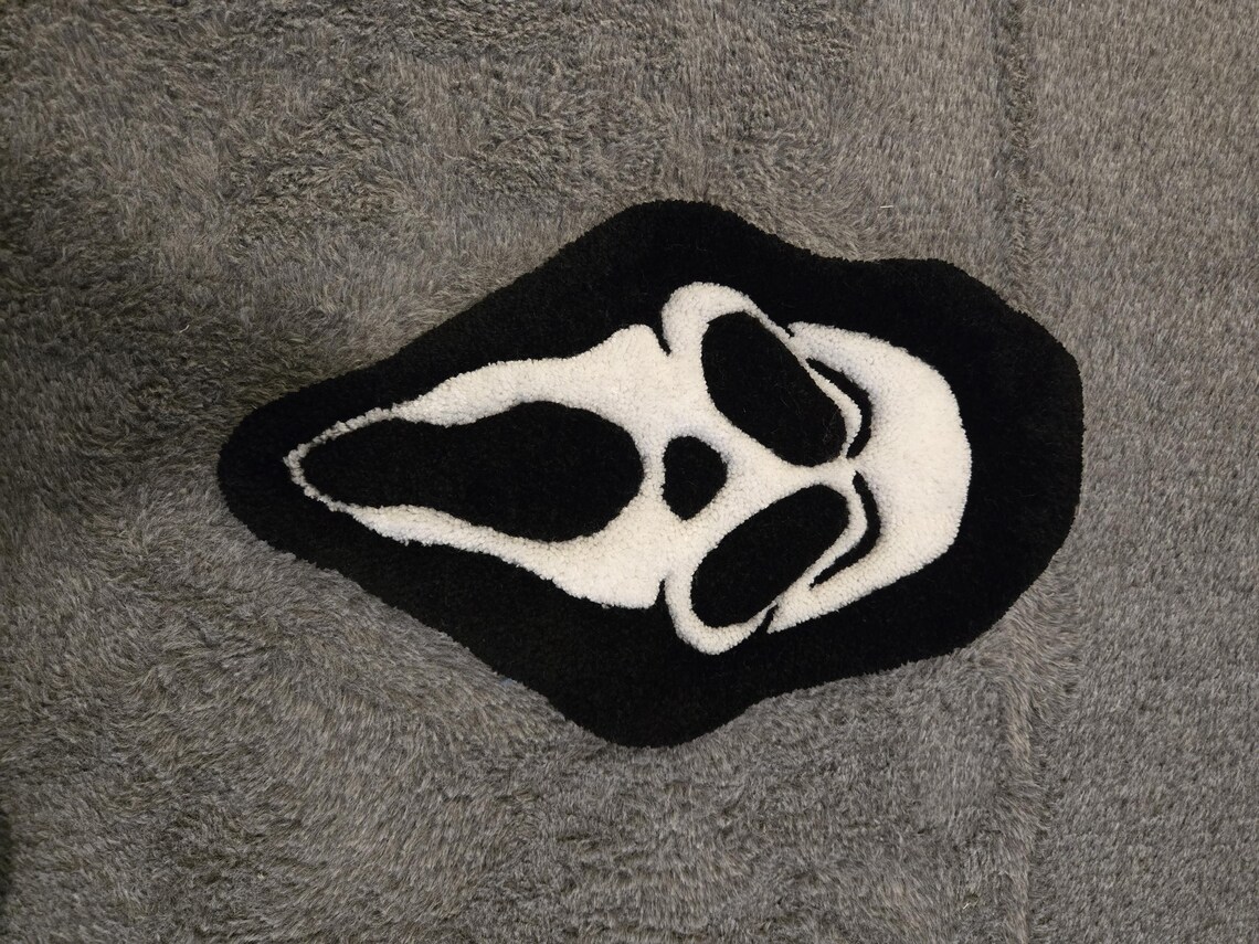 Ghost Face Tufted Decorative Rug Horror Movie Icon - Etsy