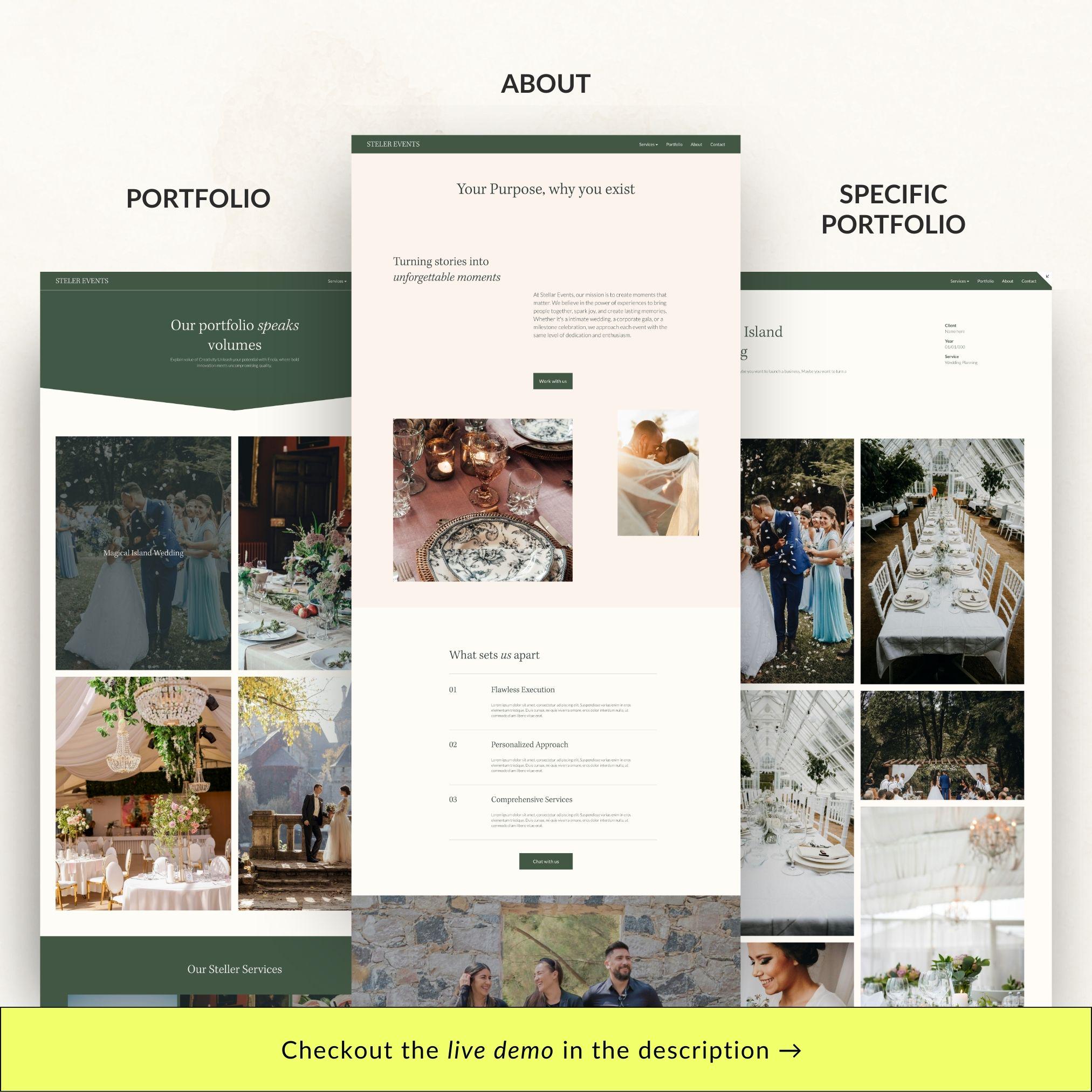 NEW Squarespace Template Event Planners, Wedding Service Provider ...