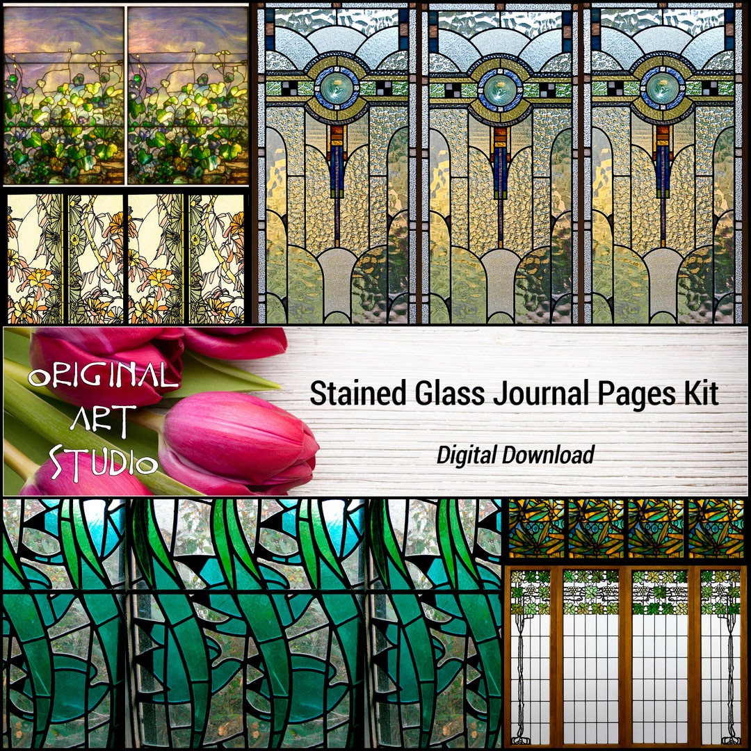 Stained Glass Journal Pages Kit - Etsy