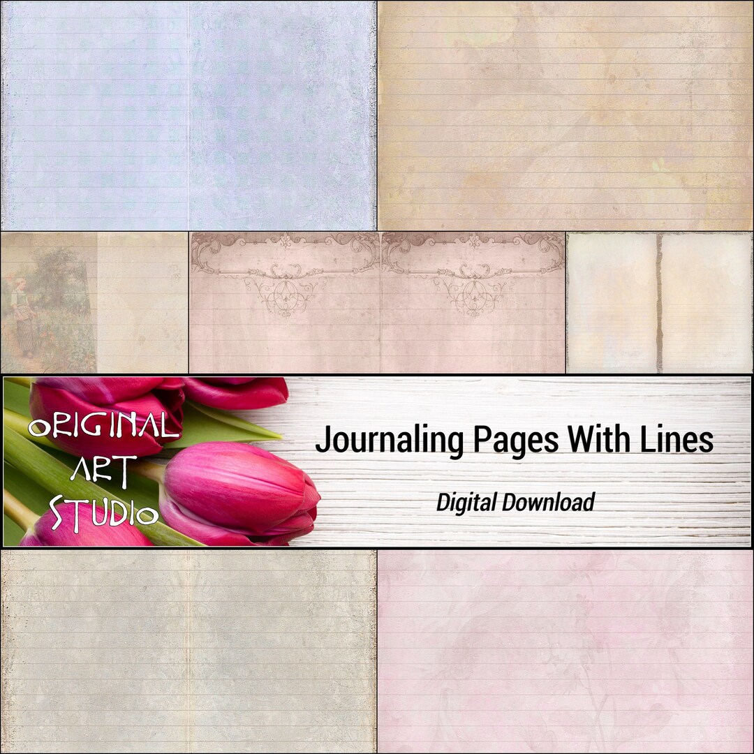 Journaling Pages With Lines - Etsy