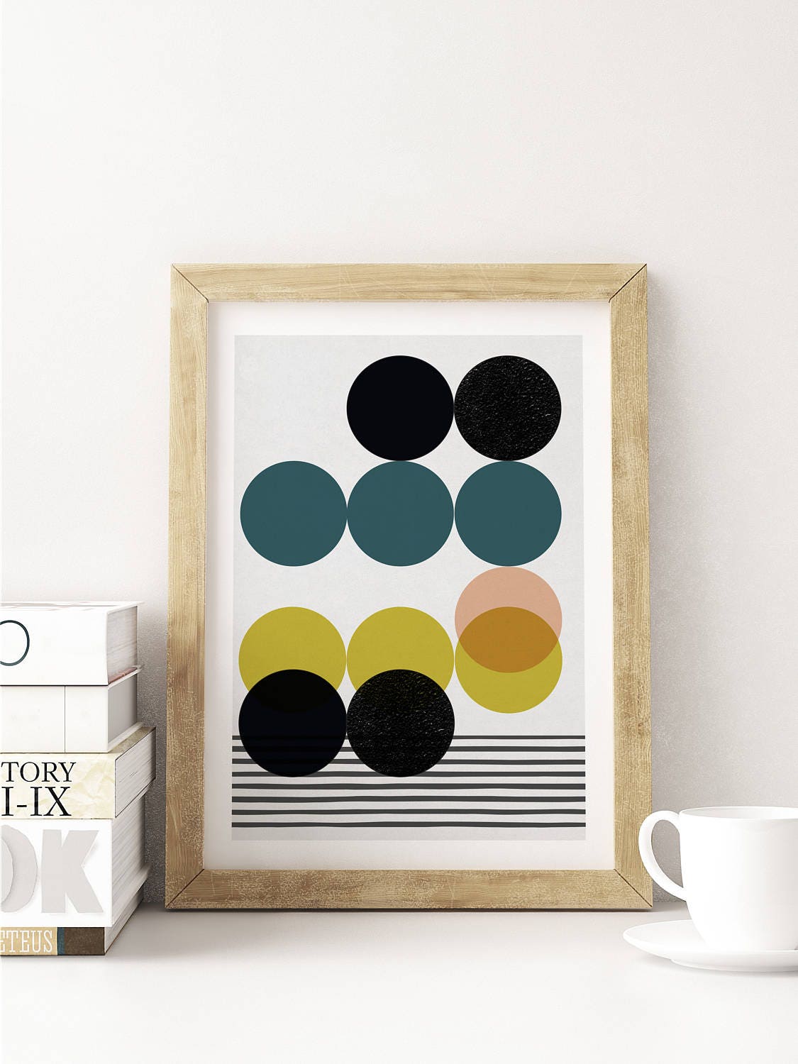 SYMPHONY CIRCLES // Poster, Abstract art, 12x18, minimalist art print ...