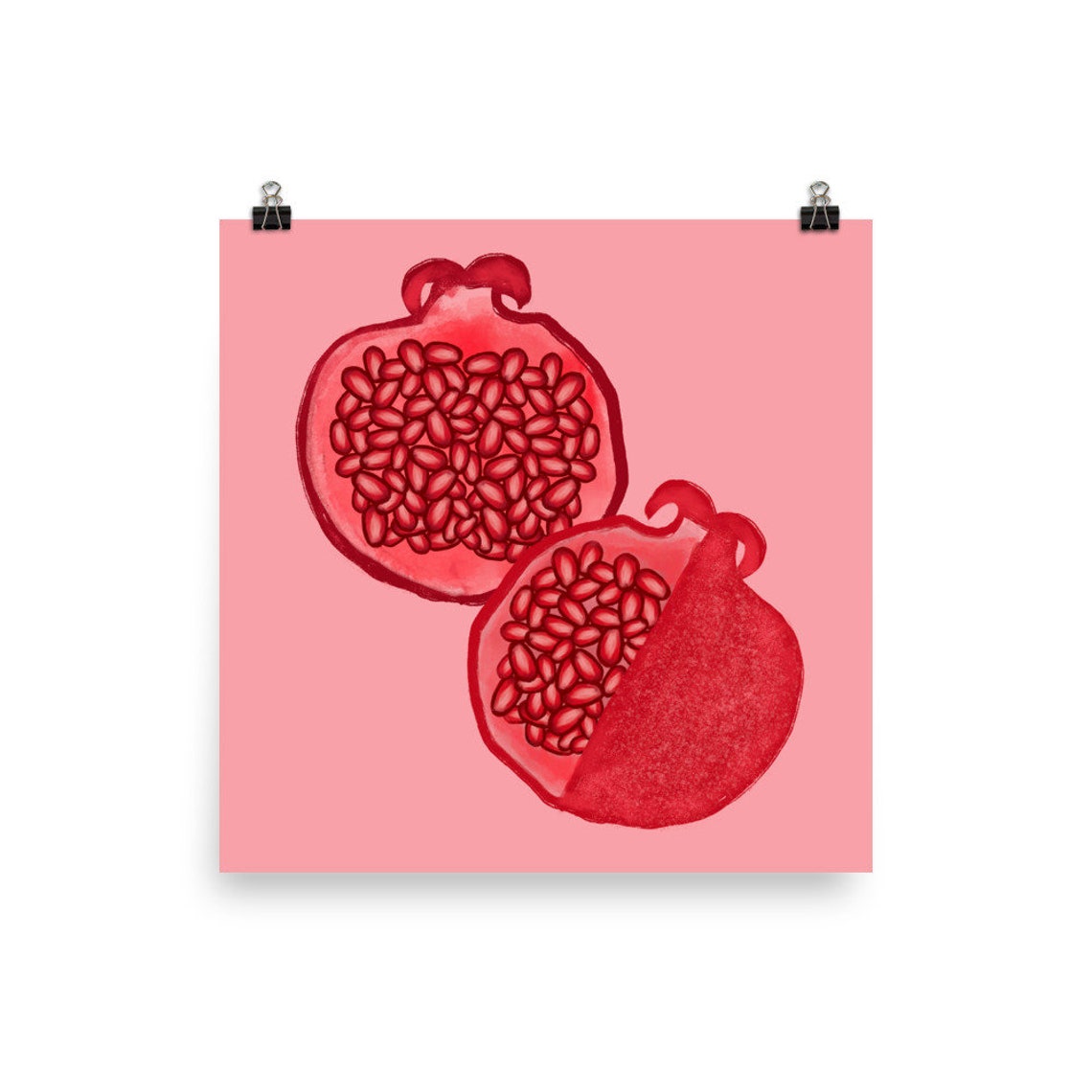 POMEGRANATE // Abstract Poster 8x10 10x10 18x24 Minimalist | Etsy