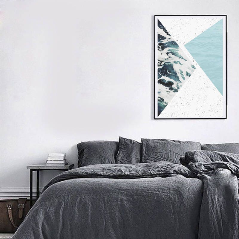 ABSTRACT ocean // Poster 24x36, minimalist art print, geometric print ...