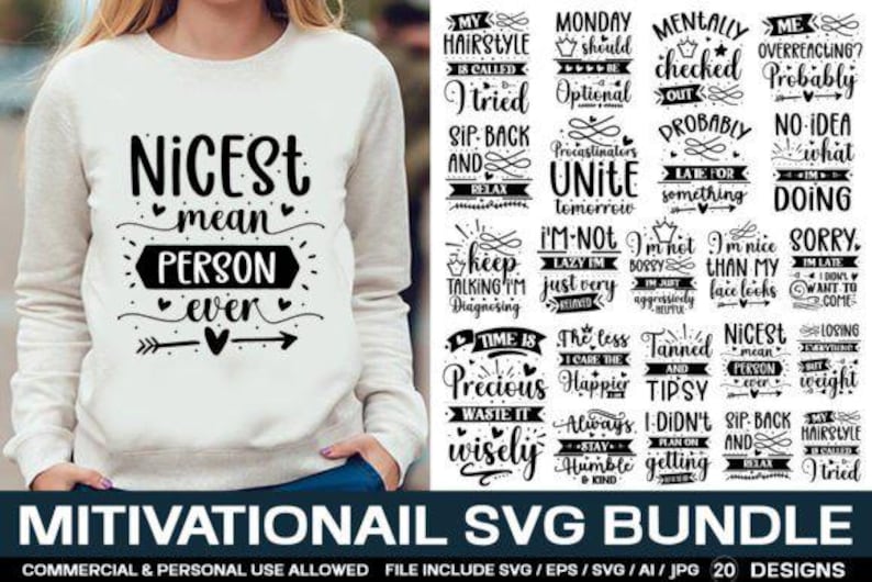 Mega PNG Bundle Motivational Quotes Svg, Stickers Bundle, Inspirational ...