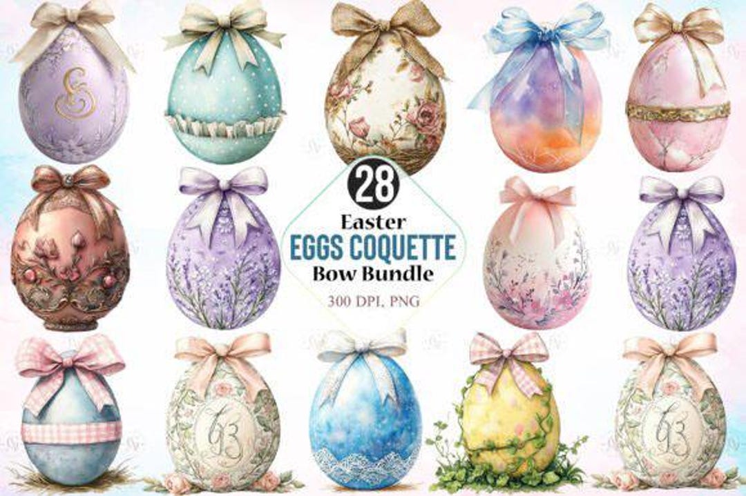 Easter Eggs Clipart Bundle, Easter Clipart, Eggs Clipart Bundle, Easter ...
