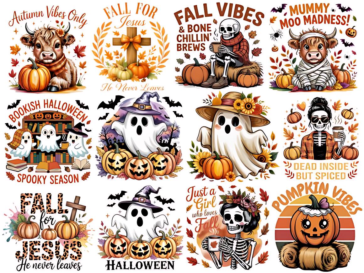 Retro Fall Autumn Png Bundle, Fall Shirt Png, Fall Coquette Png, Autumn ...