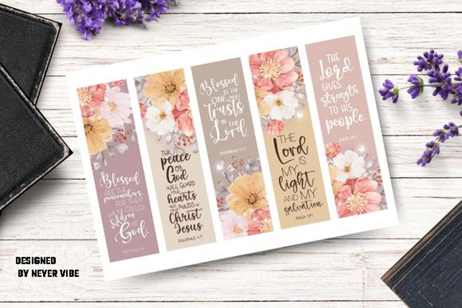 15 Bible Verses Bookmark Designs, Christian Inspirational Bookmarks ...