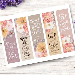 15 Bible Verses Bookmark Designs, Christian Inspirational Bookmarks ...