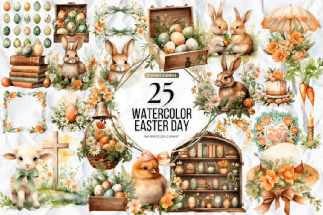 Easter Clipart Bundle Spring Animals Digital Download PNG Easter ...