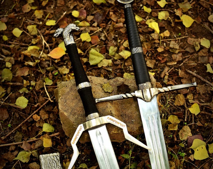Handmade Witcher Sword - Master Sword of Geralt of Rivia, Feline Viking ...