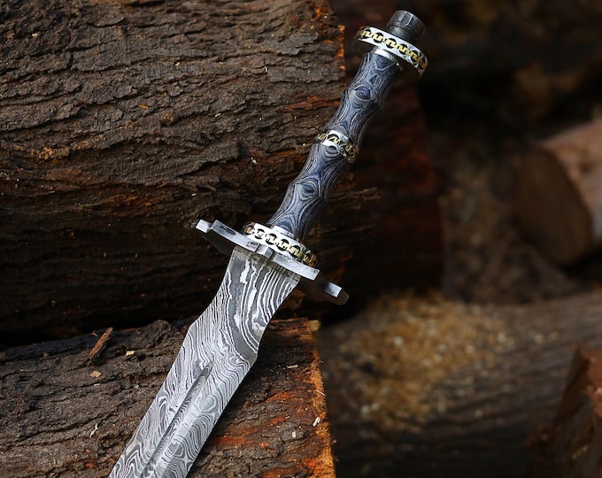 Damascus Sword | Viking Sword | Handmade Medieval Sword | Roman Sword ...
