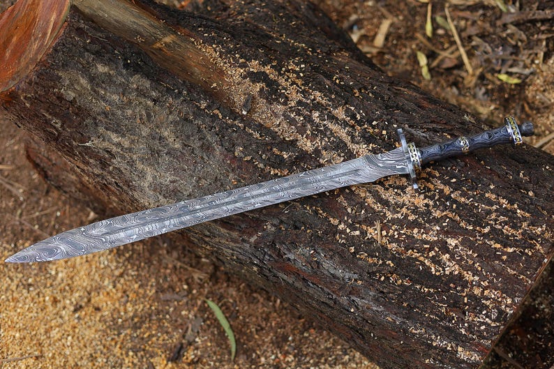 Damascus Sword | Viking Sword | Handmade Medieval Sword | Roman Sword ...