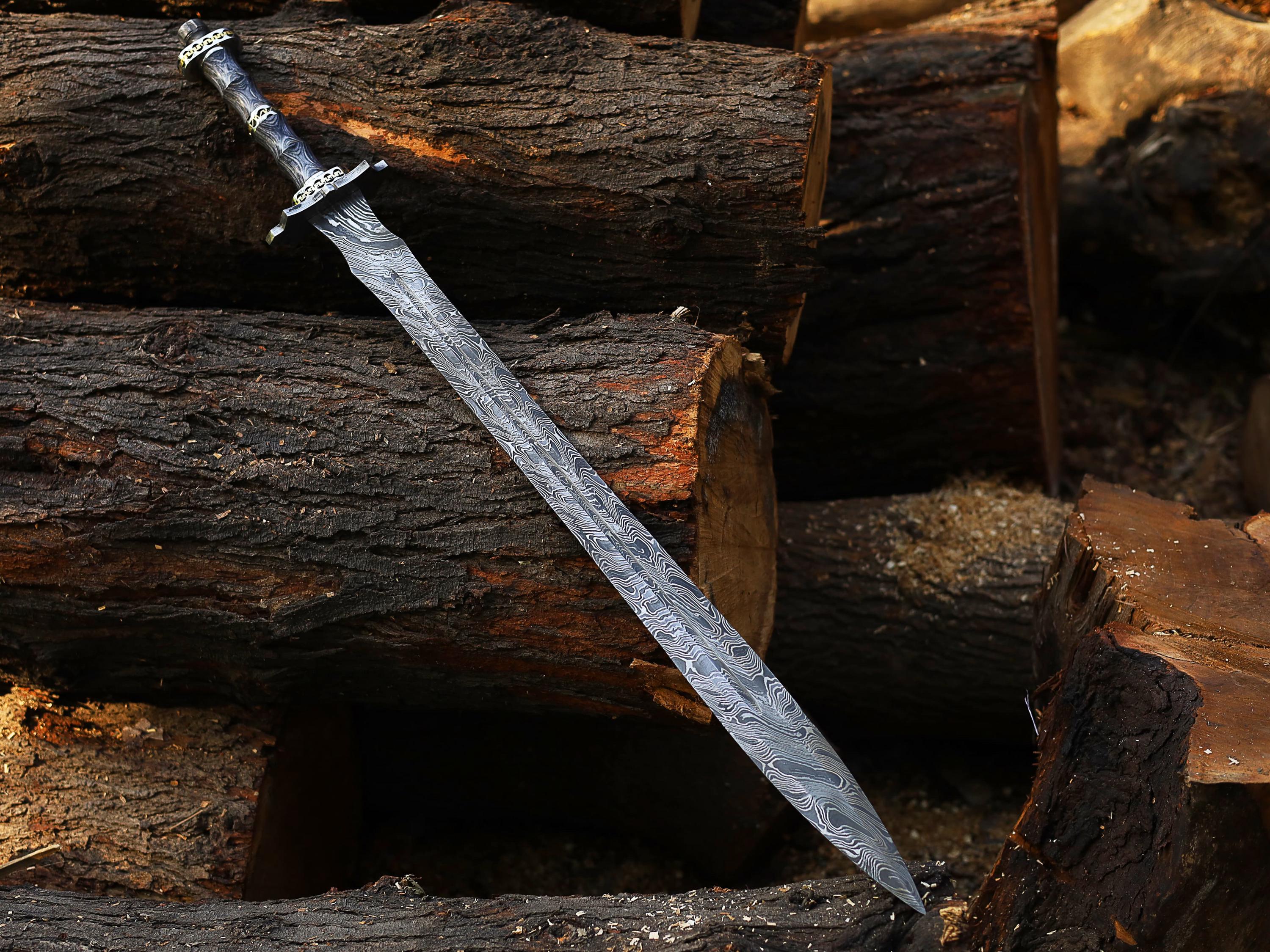 Damascus Sword | Viking Sword | Handmade Medieval Sword | Roman Sword ...