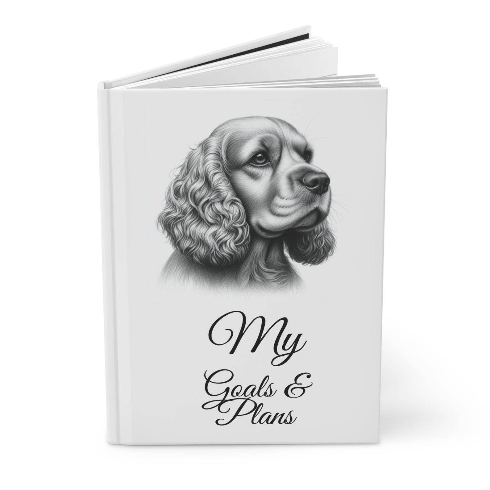 Cocker Spaniel Dog Completely Customizable Hardcover Journal Matte Cute ...