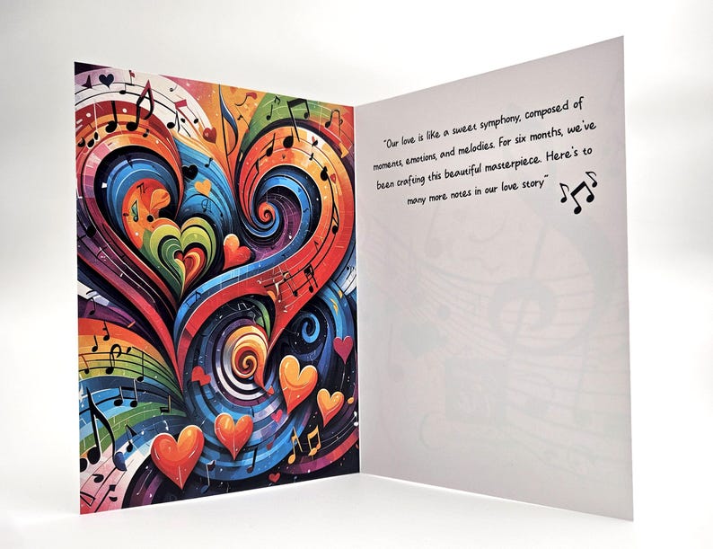 6th Month Anniversary Card, Happy 6th Monthiversary, Monthly ...