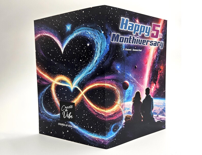 5th Month Anniversary Card, Happy 4th Monthiversary, Monthly ...