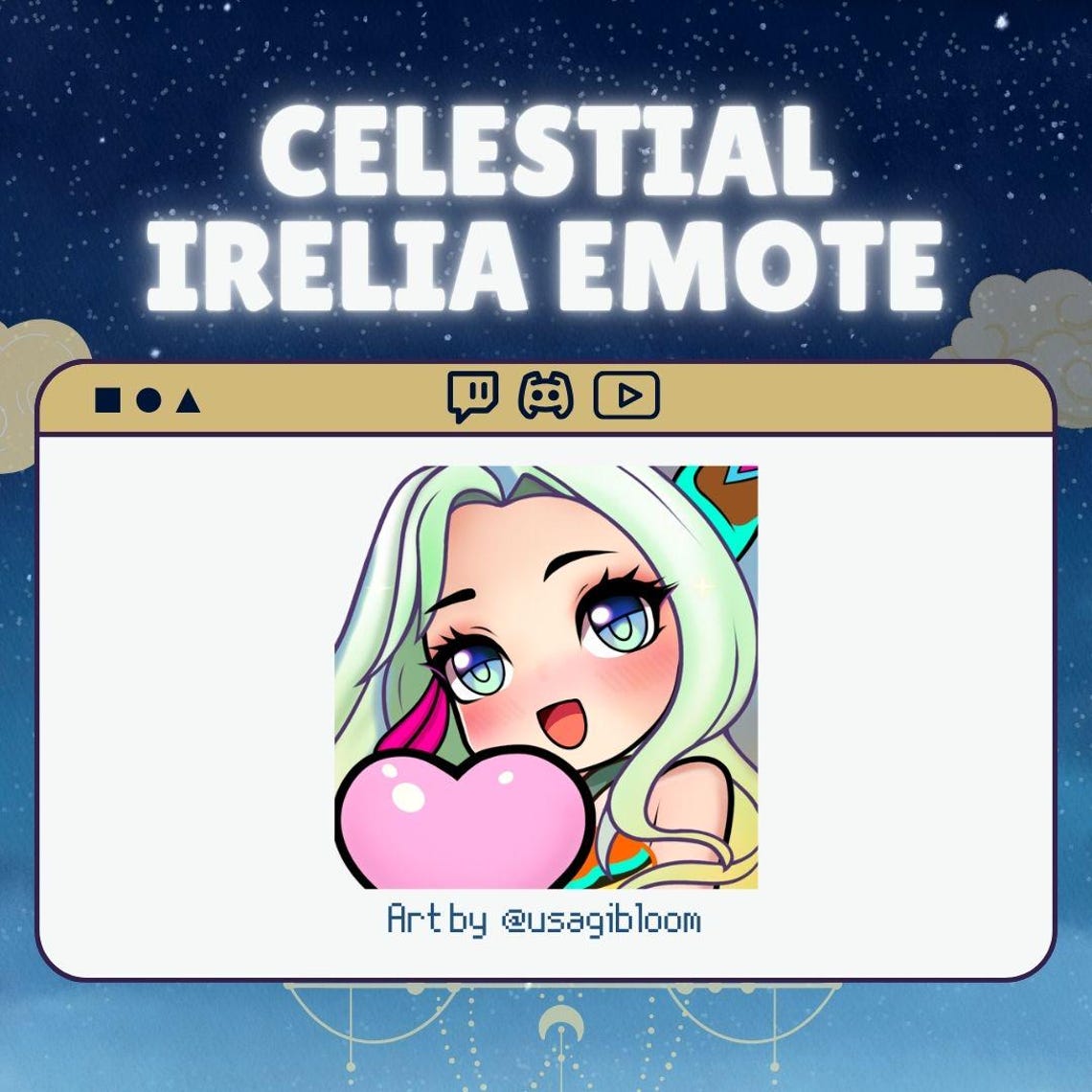 League of Legends Celestial Embroidery Irelia Twitch Emote - Etsy