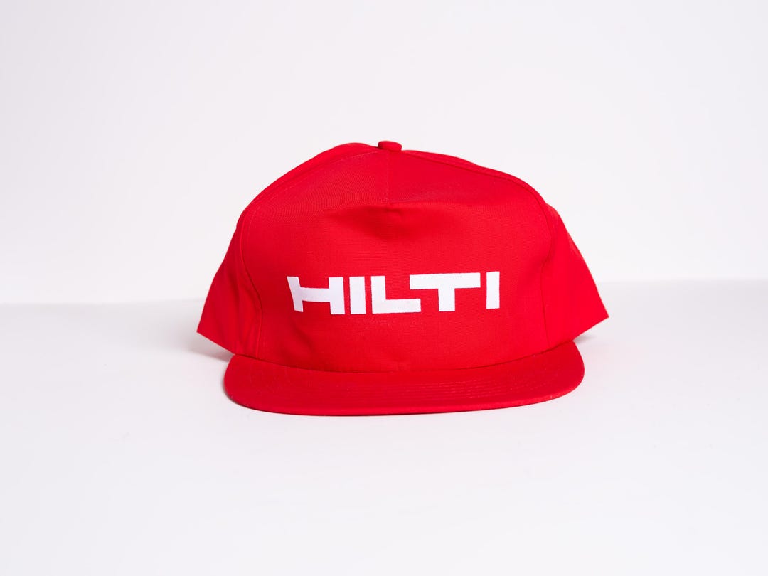 Vintage Hilti Red Snapback Hat - Etsy