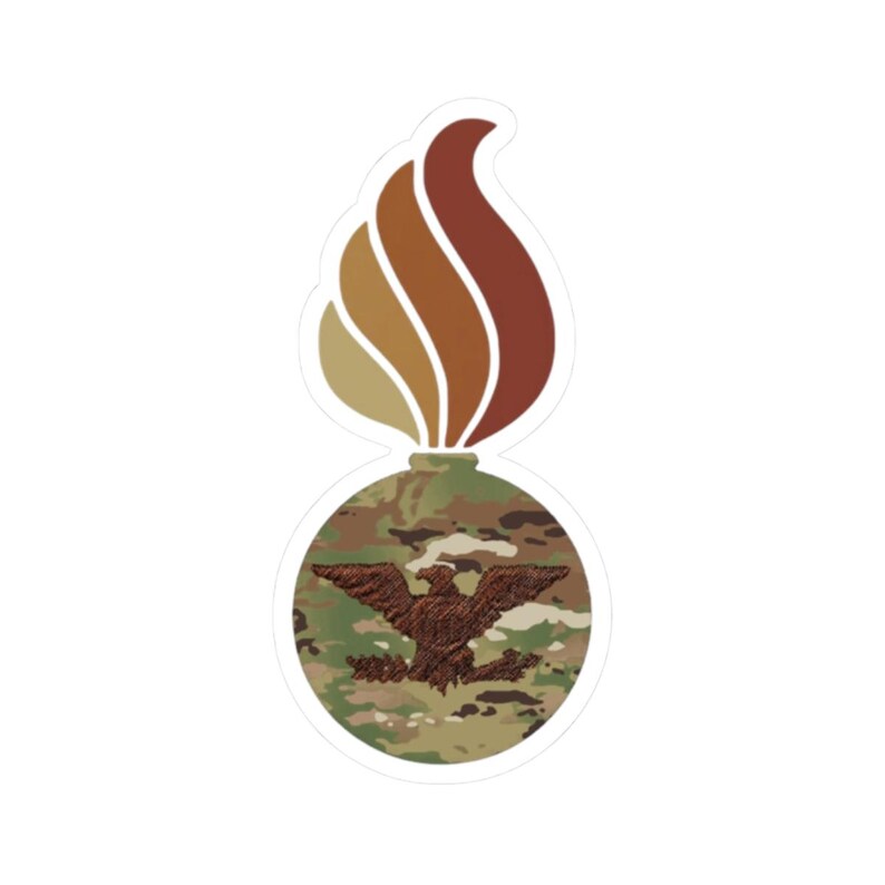 USAF Ammo O-6 Colonel Rank OCP and Spice Brown Kiss-cut Vinyl Indoor ...