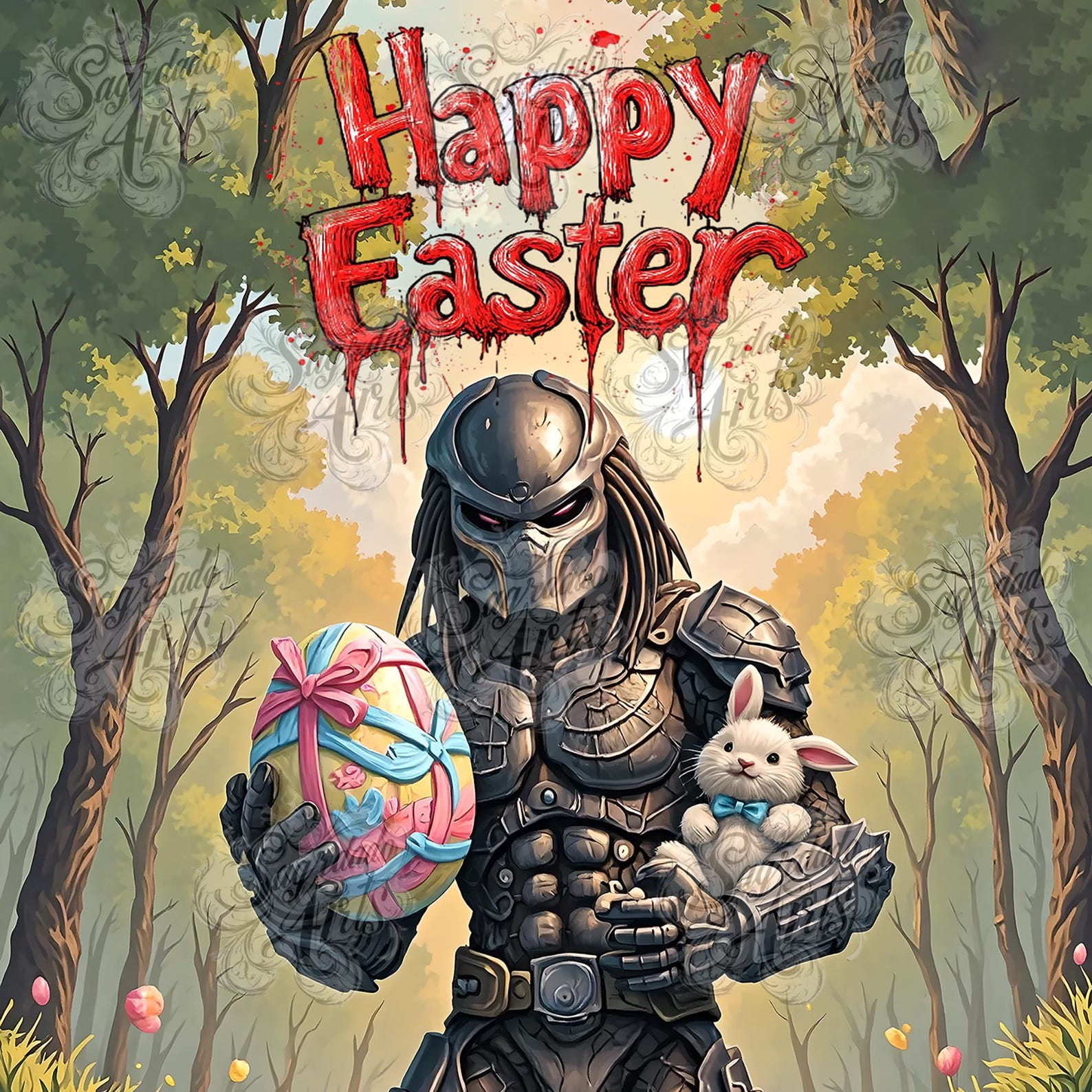 Predator Easter PNG Clipart, Sci-fi Easter Egg Design (digital Download ...