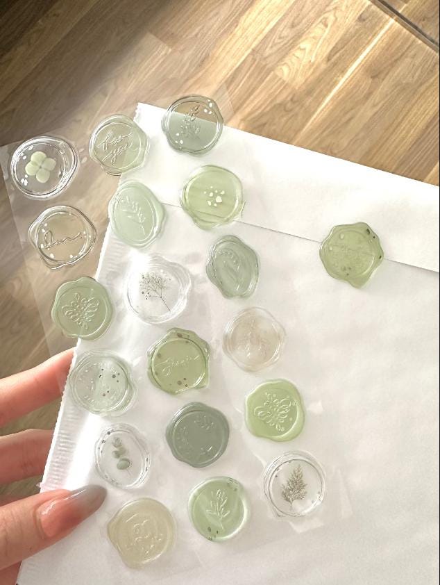 Simple Botanical Sealing Stickers| Invitation Envelope Wax Seal ...