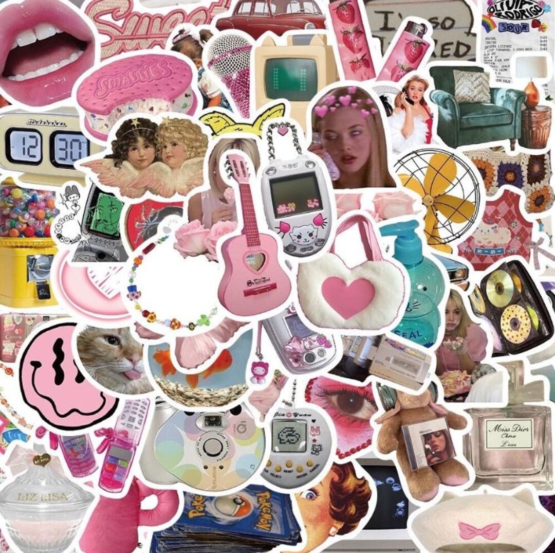 Y2K Assorted Aesthetic Stickers | Vinyl Sticker Pack | Lifestyle - Etsy