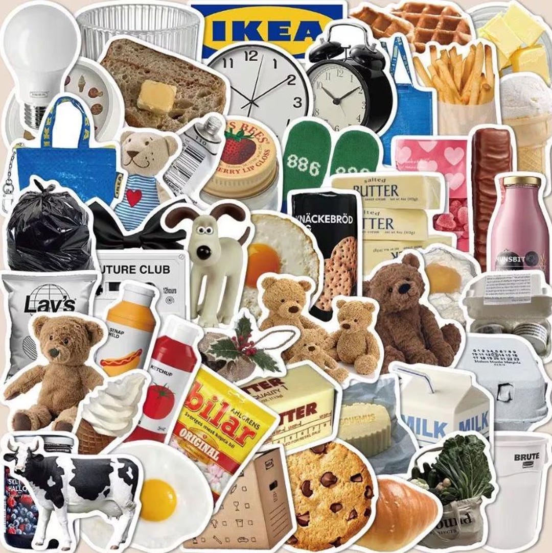 Food and Daily Life Assorted Planner Stickers | Vinyl Stickers Pack ...