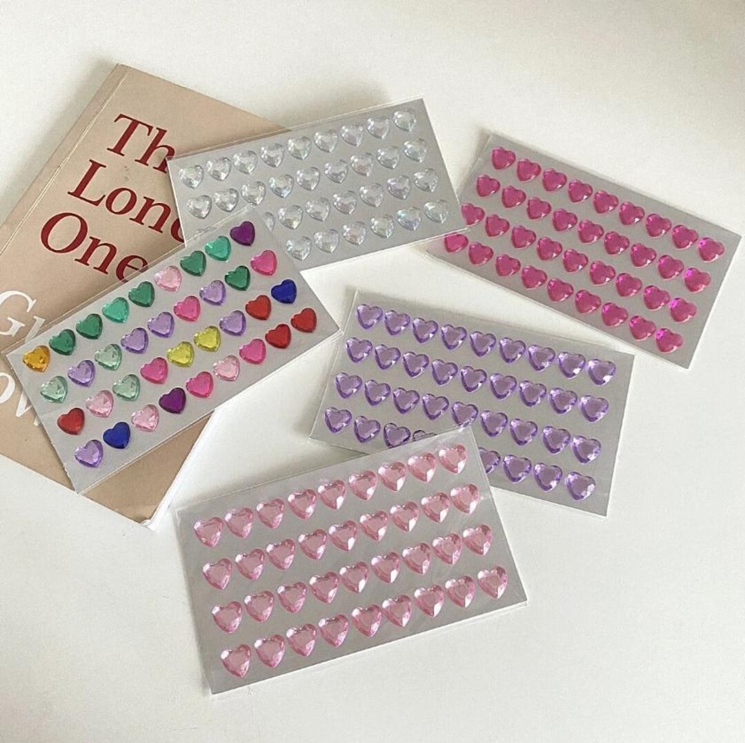 Holo Heart Stickers Sheet | Invitation Envelope Sealing | Holographic ...