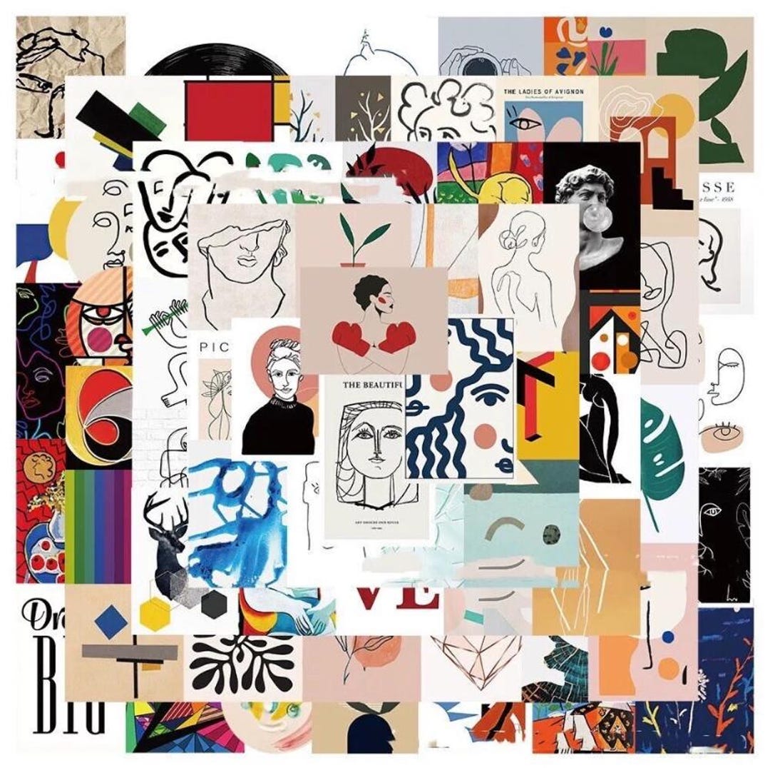 Matisse Abstract Art Assorted Planner Stickers, Vinyl Stickers Pack ...