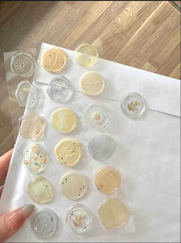 Simple Botanical Sealing Stickers| Invitation Envelope Wax Seal ...