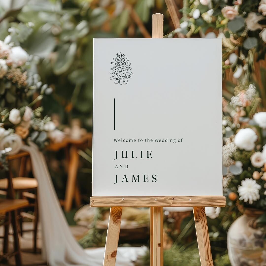 Wedding Welcome Board Template | Digital Download | Customisable Canva ...