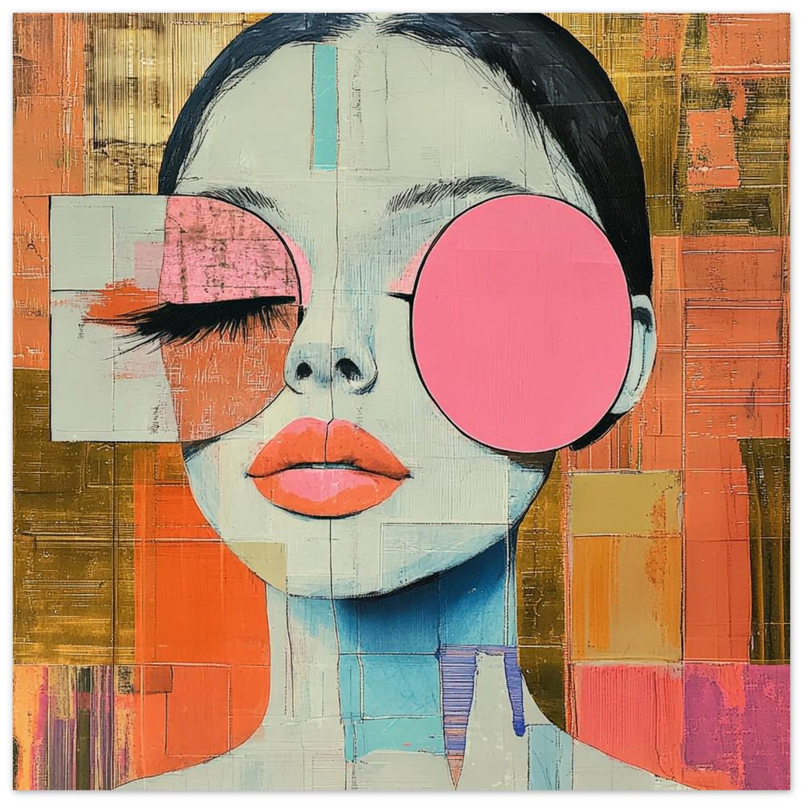 Abstract Pop Art Portrait Wall Art Print - Etsy